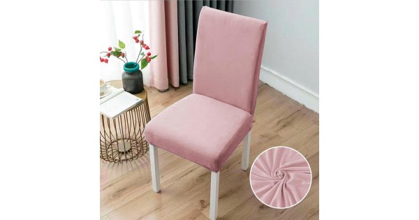 Set 6 huse universale pentru scaun, ELASTICE, Roz - Cumparamisim.ro