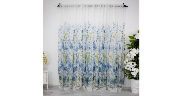 Set 2 Perdele din matase imprimata - 200cm latime x 210cm, Rejansa pt ...