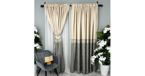 Set 2 Draperii Simplicity, tip panou 3 metri latime x 232cm inaltime x ...